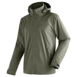 Regenjacke Maier Sports "Metor rec M", Herren, Gr. 66, moosgr&uuml;n, 100% Polyester, Jacken Regenjacke, Herren Jacke mit Kapuze, Windjacke wasserdicht atmungsaktiv, Reg. Fit