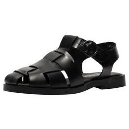 Riemchensandale Fly London "Fly London Sandalen Leder", Damen, Gr. 38, schwarz, schwarz, Leder, Schuhe Riemchensandale