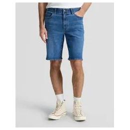 Jeansshorts Lee "XM 5 POCKET", Herren, Gr. 33, N-Gr, believe_blau, Denim/Jeans, Obermaterial: 71% Baumwolle, 28% Polyester, 1% Elasthan, regular fit knielang, Jeans Jeansshorts, Sommerhose Extreme Motion Denim