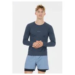 Langarmshirt Endurance "Felipe", Herren, Gr. S/M, dunkelblau, 74% Polyamid, 26% Elasthan, unifarben, normal, Rundhals, Shirts Langarmshirt, 4-Wege Stretch