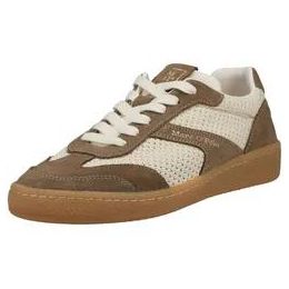 Marc O'Polo Sneaker MARC O'POLO "Marc O'Polo Sneaker Veloursleder/Textil", Damen, Gr. 39, beige, blau, Textil, Veloursleder, Schuhe Sneaker