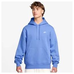 Kapuzensweatshirt Nike SPORTSWEAR "M NK CLUB BB PO HOODIE", Herren, Gr. XL, royal pulse, Jersey, Obermaterial: 80% Baumwolle, 20% Polyester, normal, Rundhals, Sweatshirts, mit K&auml;ngurutasche, mit angesetztem B&uuml;ndchen, ohne Verschluss