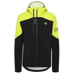 Regenjacke Ziener "NEMIL-Z", Herren, Gr. 48, schwarz.bitter lemon, Obermaterial: 100% Polyester, Jacken Regenjacke
