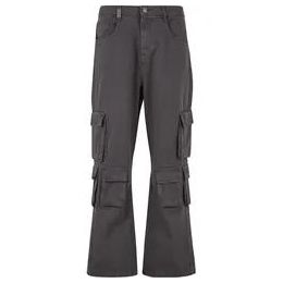 Cargohose 2Y STUDIOS "2Y Studios Eskar Multi Pocket Cargo Pants", Herren, Gr. 38, Normalgr&ouml;&szlig;en, schwarzgrau, 100% Baumwolle, unifarben, normal, Hosen Cargohose