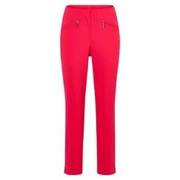 7/8-Hose GOLDNER "Stretchhose LOUISA, dehnbar & mit Taschen", Damen, Gr. 42, N-Gr, rot, Obermaterial: 67% Baumwolle CO. 28% Polyamid PA. 5% Elasthan EL., normal, Hosen 7/8-Hose, Ohne