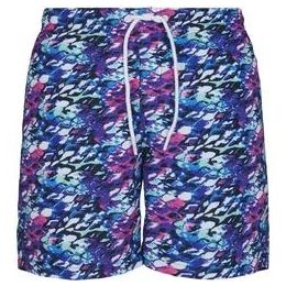 Badeshorts Urban Classics "Urban Classics Herren Multicolor Swim Shorts", Herren, Gr. S, US-Gr&ouml;&szlig;en, blau, pink, 100% Polyester, Badehosen Badeshorts