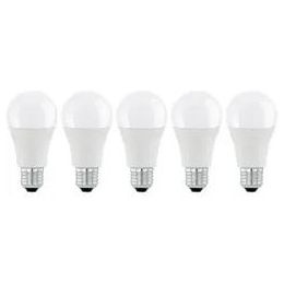 Eglo LED-Leuchtmittel "LM_LED_E27 Leuchtmittel - E27 - 5X8,5W - IP20", Energieeffizienz: F (A-G), wei&szlig;, L:10,8cm &Oslash;:6cm, Leuchtmittel, Gl&uuml;hbirne, 5er Set, L10,8 x &Oslash;6 cm