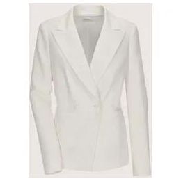 Madeleine Mode Jackenblazer MADELEINE "Blazer Eleganter Zweireiher mit Reverskragen", Damen, Gr. 48, wei&szlig; (wollwei&szlig;), Obermaterial: 70% Lyocell CLY. 30% Leinen LI., Modern, Blazer, &Auml;rmel mit Schlitz