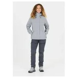 Outdoorjacke WHISTLER "Liel", Gr. 44, hellgrau, 100% Polyester, unifarben, normal, hoch geschlossener Ausschnitt, Jacken Outdoorjacke, Getapte N&auml;hte
