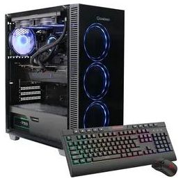 GAMEMAX Gaming-PC "Draco XD 7980 AMD Ryzen 5 9600X 16GB DDR5 1TB SSD RX 9070", schwarz, Microsoft Windows 11 Home (64 Bit), 16 GB RAM 1.000 GB SSD, Desktop-PCs, Windows 11, DDR5 RAM, Wasserk&uuml;hlung