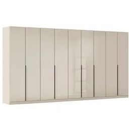 Dreht&uuml;renschrank OTTO HOME "Kleiderschrank Kleiderschr&auml;nke Schrank Garderobe AGORDO mit Glasfront", beige, glas beige (champagner), B:405cm H:210cm T:54cm, Schr&auml;nke, Dreht&uuml;renschrank, durchdachte Innenausstattung, in 8 Breiten und 2 H&ouml;hen MADE IN GERMANY
