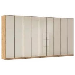 Dreht&uuml;renschrank OTTO HOME "Kleiderschrank Kleiderschr&auml;nke Schrank Garderobe AGORDO mit Glasfront", eiche artisan, glas beige (champagner), B:405cm H:210cm T:54cm, Schr&auml;nke, Dreht&uuml;renschrank, durchdachte Innenausstattung, in 8 Breiten und 2 H&ouml;hen MADE IN GERMANY