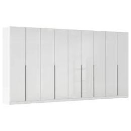 Dreht&uuml;renschrank OTTO HOME "Kleiderschrank Kleiderschr&auml;nke Schrank Garderobe AGORDO mit Glasfront", alpinwei&szlig;, glas kristallwei&szlig;, B:405cm H:229cm T:54cm, Schr&auml;nke, Dreht&uuml;renschrank, durchdachte Innenausstattung, in 8 Breiten und 2 H&ouml;hen MADE IN GERMANY