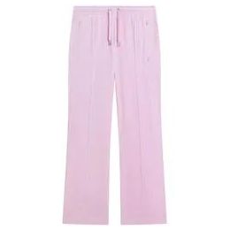 Sweathose Juicy Couture "TINA COL OUT TRACKPANT Damen", Damen, Gr. S, EURO-Gr&ouml;&szlig;en, cherry blossom, Samt, 95% Polyester, 5% Elasthan, slim fit, Hosen Sweathose, Trainingshose Damen, Sweathose, Velour, Jogginghose mit Glitzer, Sale