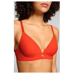 B&uuml;gel-BH Puma "Puma WOMEN MICROFIBER SOFT PADDED BRA", Damen, Gr. 85, Cup B, flame rot, Microtouch, Obermaterial: 70% Polyamid, 30% Elasthan, BHs B&uuml;gel-BH, mit wendbaren und verstellbaren Tr&auml;gern, Logodruck vorn