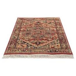 Wollteppich Theko "Saharna 2886" Gr. 7, rot, B:250cm H:10mm L:350cm, Wolle, Teppiche, Fransenteppich, reine Wolle, Orient-Optik, mit Fransen