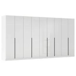 Dreht&uuml;renschrank OTTO HOME "Kleiderschrank Kleiderschr&auml;nke Schrank Garderobe AGORDO mit Glasfront", alpinwei&szlig;, glas kristallwei&szlig;, B:405cm H:210cm T:54cm, Schr&auml;nke, Dreht&uuml;renschrank, durchdachte Innenausstattung, in 8 Breiten und 2 H&ouml;hen MADE IN GERMANY