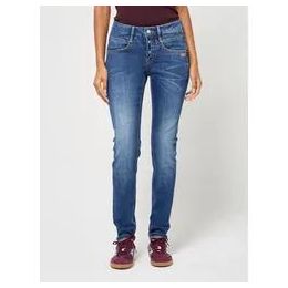 Skinny-fit-Jeans Gang "94MEDINA", Damen, Gr. 27, N-Gr, regular vint wash, Denim/Jeans, Obermaterial: 98% Baumwolle, 2% Elasthan, skinny fit lang, Jeans, mit stylischer halb offener Knopfleiste
