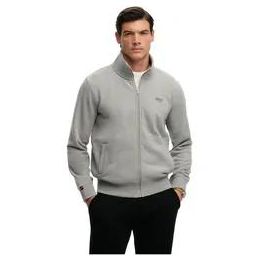 Sweatshirt Superdry "Sweatjacke Essential Logo Track Top", Herren, Gr. M, grau (hellgrau), Obermaterial: 60% Baumwolle CO. 40% Polyester PES., Sweatshirts Sweatshirt