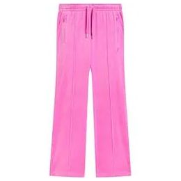 Sweathose Juicy Couture "TINA COL OUT TRACKPANT Damen", Damen, Gr. L, EURO-Gr&ouml;&szlig;en, super pink, Samt, 95% Polyester, 5% Elasthan, slim fit, Hosen Sweathose, Trainingshose Damen, Sweathose, Velour, Jogginghose mit Glitzer, Sale