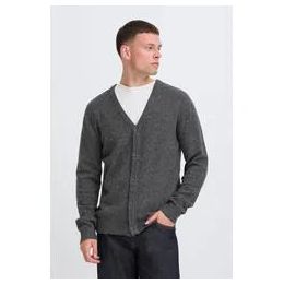 Strickjacke Blend "BHBranko", Herren, Gr. S, iron gate melange, Feinstrick, 60% Wolle, 40% Nylon, meliert, Basic, normal normal, V-Ausschnitt, Strickjacken Strickjacke, Komfortabler Cardigan mit Kn&ouml;pfen.