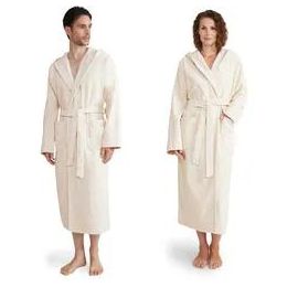 M&ouml;ve Unisex-Bademantel M&Ouml;VE "Calm Essence" Gr. XS, nature, XS, Walkfrottier, Hausm&auml;ntel, aus 100 % saugf&auml;higer Premium Baumwolle (Airspin)