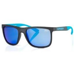 Sonnenbrille Superdry "Modell 996057", Damen, schwarz, blau, matt, Sonnenbrillen Sonnenbrille, Form Karree/Eckig, Logoschriftzug auf B&uuml;gel, Injectionfassung