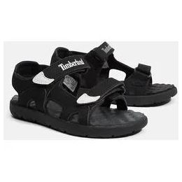 Sandale Timberland "PERKINS ROW BACKSTRAP SANDAL", M&auml;dchen, Gr. 35 (3), schwarz (blk), Synthetik, Schuhe Sandale, mit Klettverschlu&szlig;