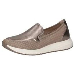 Slipper Caprice "Caprice Slipper Leder/Textil", Damen, Gr. 40, taupe, Leder, Textil, Schuhe Slipper