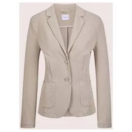 Madeleine Mode Jerseyblazer MADELEINE "Blazer Jersey-Blazer mit Struktur", Damen, Gr. 34, wei&szlig; (cappuccino, perlwei&szlig;), Obermaterial: 67% Baumwolle CO. 32% Polyamid PA. 1% Elasthan EL., Modern, normal, Blazer