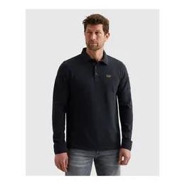 PME-Legend Langarm-Poloshirt PME LEGEND, Herren, Gr. L, salute, Web, Obermaterial: 95% Baumwolle, 5% Elasthan, unifarben, regular fit normal, ohne Ausschnitt, Rippb&uuml;ndchen, Shirts, mit Logo Stickerei