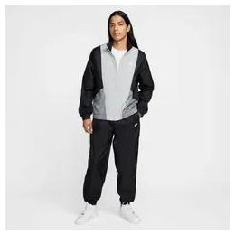 Trainingsanzug Nike SPORTSWEAR "M NK CLUB WVN TRK SUIT", Herren, Gr. XS, schwarz, smoke, Obermaterial: 100% Nylon, Sportanz&uuml;ge Trainingsanzug, mit Taschen, mit Mesh-Futter, aus gewebtem Taftmaterial