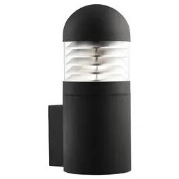 Searchlight Au&szlig;en-Wandleuchte "Bronx Outdoor Wall Light-Black Metal, Clear Glass & Polycarb", schwarz (schwarz und klar), 1, H: 41,5cm, 1 Stk., Leuchten