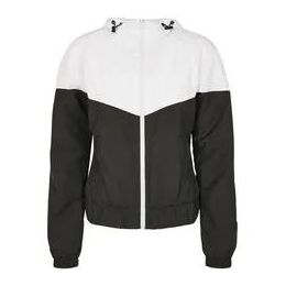 Anorak Urban Classics "Urban Classics Damen Ladies Arrow Windbreaker", Herren, Gr. 3XL, wei&szlig;, schwarz, 100% Polyester, mehrfarbig, normal, ohne Ausschnitt, Jacken