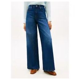 Weite Jeans Tommy Hilfiger "DNM NEW DOREEN 70'S WIDE LEG HW", Damen, Gr. 28, L&auml;nge 32, new doreen, Denim/Jeans, Obermaterial: 100% Baumwolle, unifarben, l&auml;ssig geschnitten lang, Jeans, Baumwolle, l&auml;ssig geschnitten, wide fit, high waist