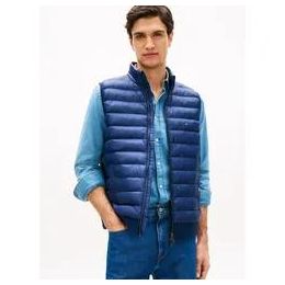 Steppweste Tommy Hilfiger "MIX MEDIA", Herren, Gr. L, carbon navy, Sweatware, Obermaterial: 72% Baumwolle, 28% Polyester, normal normal, Westen Steppweste, Stehkragen, 2-Wege-Rei&szlig;verschluss