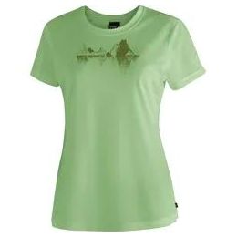 T-Shirt Maier Sports "Tilia Pique W", Damen, Gr. 34, gr&uuml;n (hellgr&uuml;n), 100% Polyester, Rundhals, Shirts T-Shirt, Damen Kurzarmshirt, leichtes Sommer Funktionsshirt, Rundhals, Reg Fit