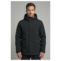Sch&ouml;ffel Regenjacke SCH&Ouml;FFEL "CIRC Jacket Style Smue MEN", Herren, Gr. 52, schwarz, Web, Obermaterial: 100% Polyester, unifarben, Basic Po-bedeckend, mit Druckkn&ouml;pfen,verstellbar, Jacken Regenjacke, sportlicher Stil, mit VENTURI Membrane, wasserdicht, atmungsaktiv