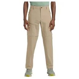 Zip-off-Hose Jack Wolfskin "PICO TRAIL ZIP OFF PANTS M", Herren, Gr. 54, N-Gr, hazel wood, Obermaterial: 100% Polyester. Futter: 100% Polyester, Hosen, Atmungsaktiv, schnell trocknend, wasserabweisend, zwei Tragevarianten
