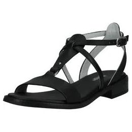 Riemchensandale Nero Giardini "Nero Giardini Sandalen Leder", Damen, Gr. 38, schwarz, Leder, Schuhe Riemchensandale
