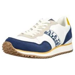 Sneaker Napapijri "Napapijri Sneaker Lederimitat/Textil", Herren, Gr. 41, blau, beige, Lederimitat, Textil, Schuhe Sneaker