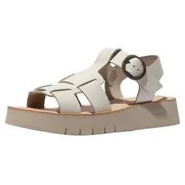 Plateausandaletten Fly London "Fly London Sandalen Leder", Damen, Gr. 39, natural, Leder, Schuhe