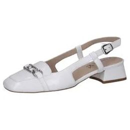 Slingpumps Caprice "Caprice Pumps Nappaleder", Damen, Gr. 39, wei&szlig; lack, Nappaleder, Schuhe Slingpumps