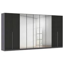 Dreht&uuml;renschrank OTTO HOME "Kleiderschrank Schrank Garderobe AGORDO mit Dekor- oder Hochglanzfront", graumetallic, effektgrau hochglanz, B:405cm H:229cm T:54cm, Schr&auml;nke, Dreht&uuml;renschrank, durchdachte Innenausstattung, in 8 Breiten und 2 H&ouml;hen MADE IN GERMANY