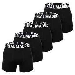 Boxershorts REAL MADRID "Boxershort RM Boxer Briefs 5-Pack 5er Pack", Herren, Gr. L, schwarz, Obermaterial: 95% Baumwolle CO. 5% Elasthan EL., Unterhosen