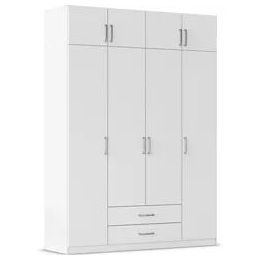 Kleiderschrank Rauch "Schrank Garderobe W&auml;scheschrank GAMMA in 4 Breiten 91-226 cm", alpinwei&szlig;, griffe chrom, B:181cm H:248cm T:54cm, Holzwerkstoff, Schr&auml;nke, Kleiderschrank, mit Schubladen und Schrankaufsatz, schlichtes Design MADE IN GERMANY