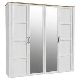 Kleiderschrank FORTE "Bohol", riviera eiche, sibiu l&auml;rche hell, B:215,9cm H:214cm T:59,6cm, Schr&auml;nke, Kleiderschrank, H&ouml;he 214 cm, Spiegelt&uuml;re, SoftClose