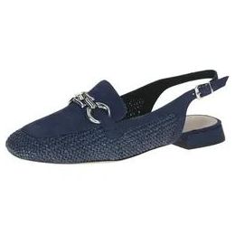 Slingpumps Caprice "Caprice Pumps Leder/Textil", Damen, Gr. 37, ocean, Leder, Textil, Schuhe Slingpumps