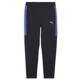 Sporthose Puma "Evostripe Hose Jungen", M&auml;dchen, Gr. 140, Normalgr&ouml;&szlig;en, new navy blau, Obermaterial: 77% Baumwolle, 23% Polyester. Einsatz: 19% Polyester, 81% Baumwolle. Seitentasche &ndash; Oben: 100% Baumwolle, unifarben, regular fit, Hosen Sporthose