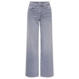 High-waist-Jeans Only "ONLMADISON JOGG HW WIDE DNM", Damen, Gr. 26, L&auml;nge 30, light grau denim, Denim/Jeans, Obermaterial: 100% Baumwolle, unifarben, weit lang, Jeans High-Waist-Jeans, high waist, wide fit
